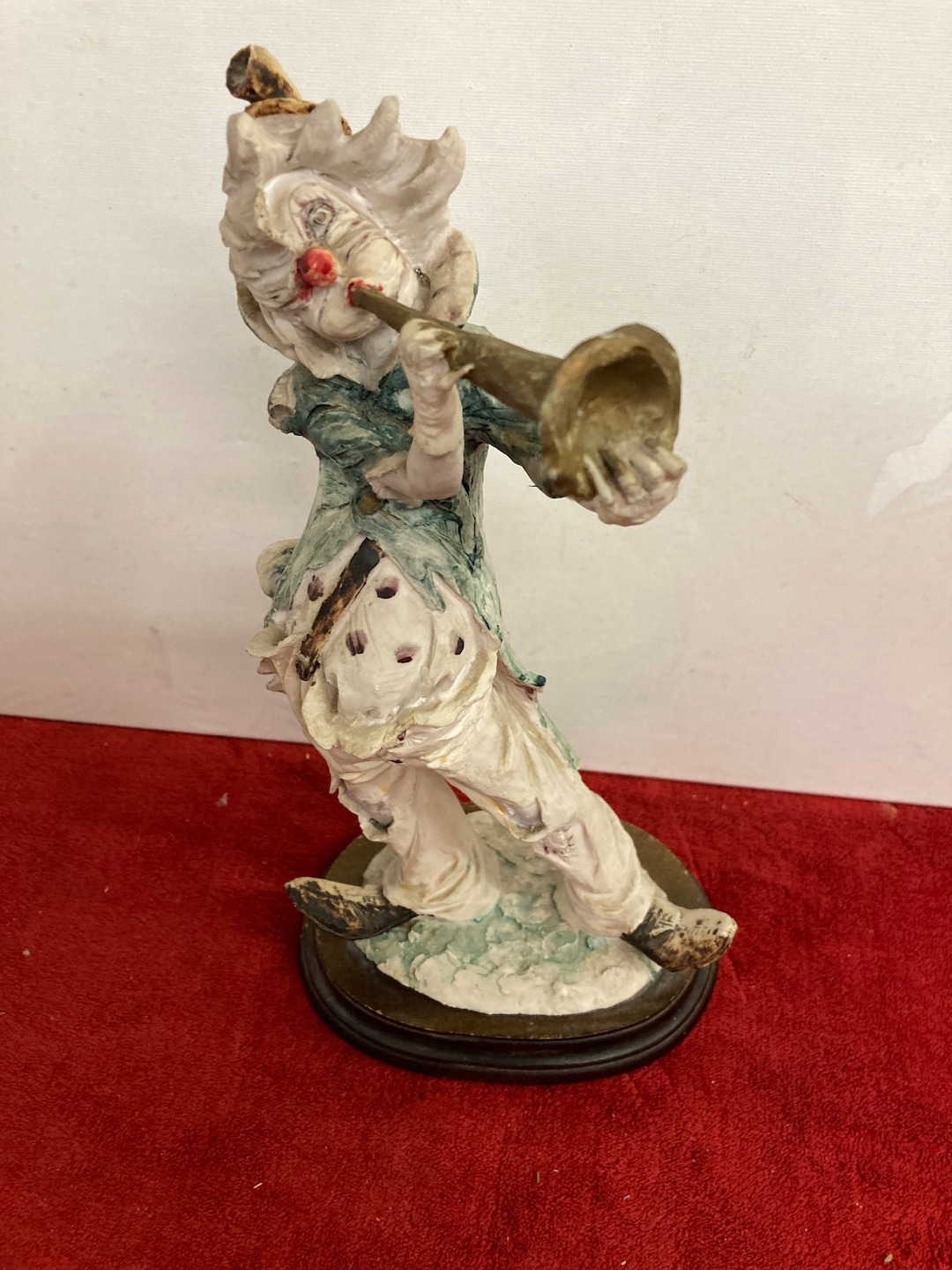 Vintage Hobo Clown Playing Trumpet Statuette - Etsy