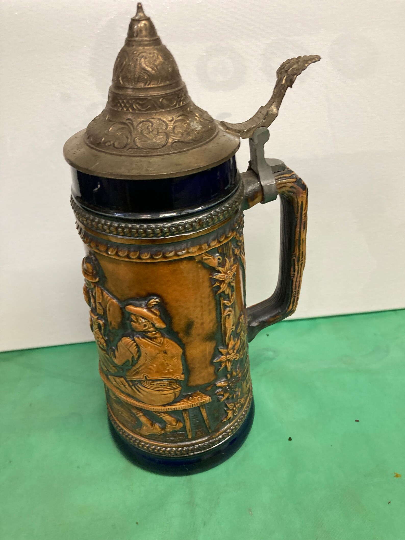 Vintage Stoneware Gerz W. Germany Hinged Lidded Beer Stein - Etsy