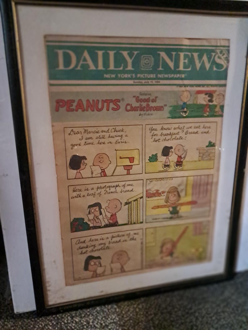 Peanuts Original Sunday Comic Page by Charles Schulz From June ,15,1984 ...