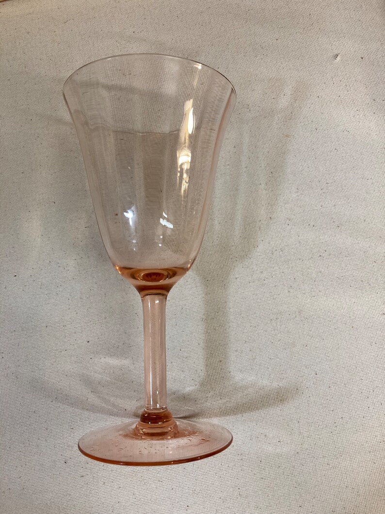 15 Vintage Cambridge Pink Decagon. 7 Champagne & 8 Wine Glasses - Etsy