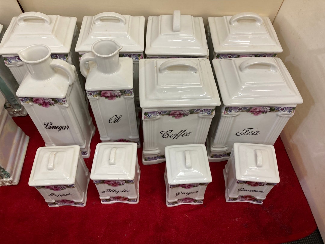 Vintage 12 PCS Mepoco Ware , Made in Germany ,canister Spice Set - Etsy