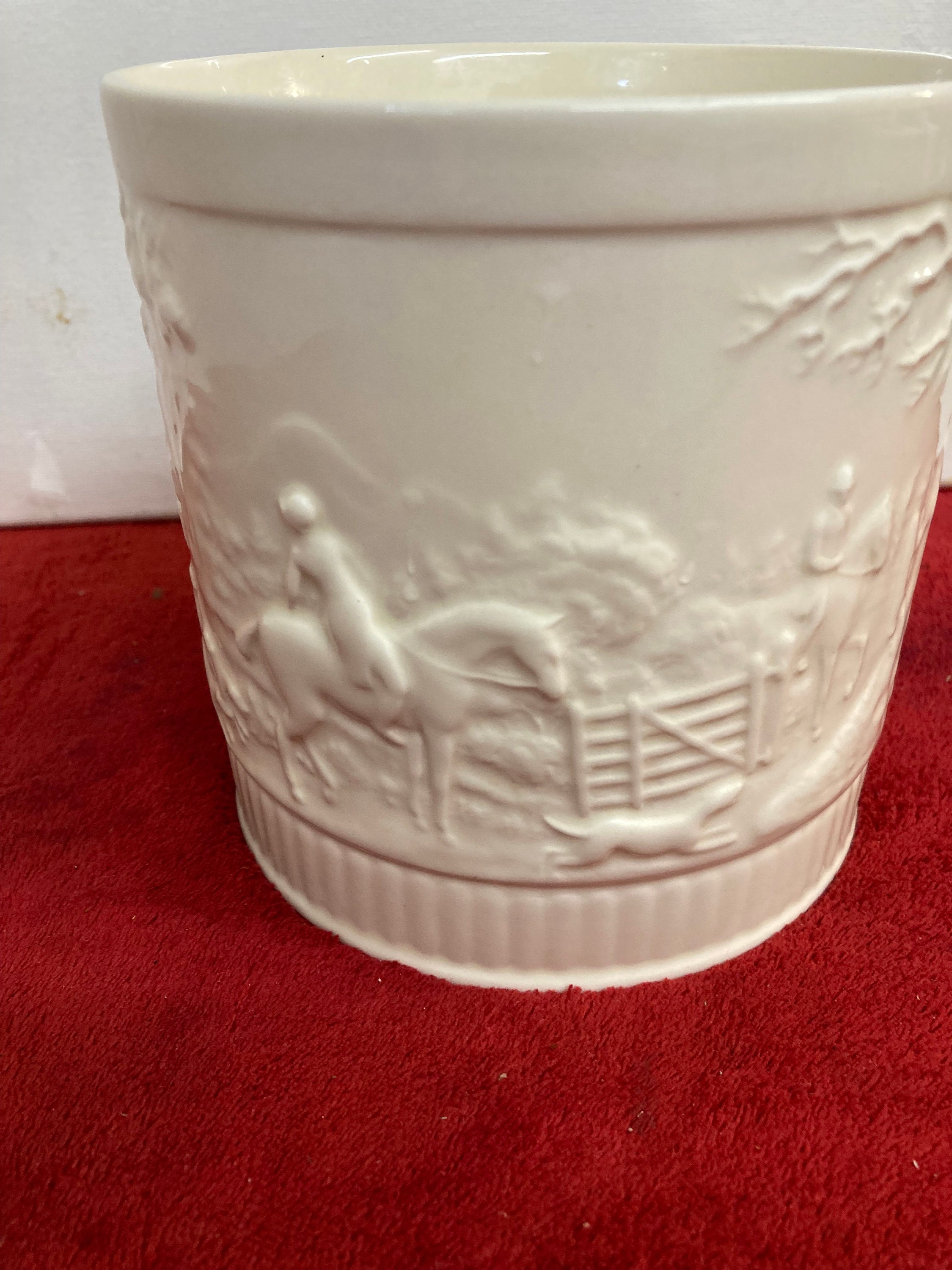 Wedgewood Devonshire Biscuit Barrel Equestrian Themed. No Lid, Extra Inner Vase - Etsy