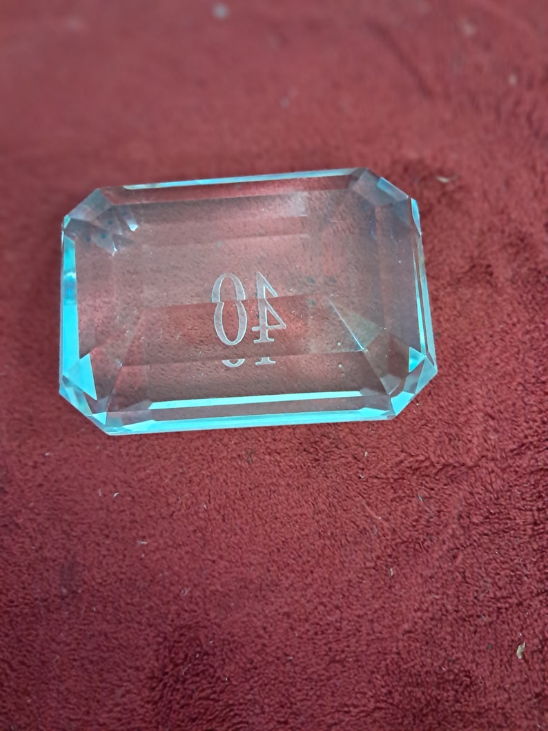 Tiffany & Co Emerald Cut Paperweight Clear Crystal Glass Vintage,40th ...