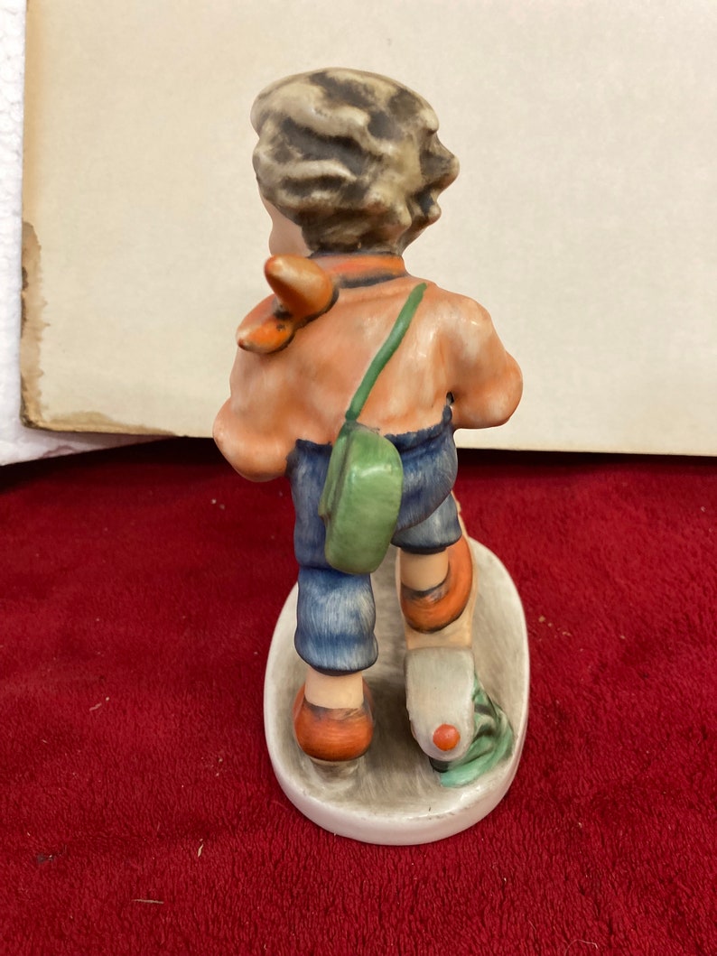 Vintage Friedel Bavaria Ceramic Figurine, Boy on a Scooter, & Girl With ...