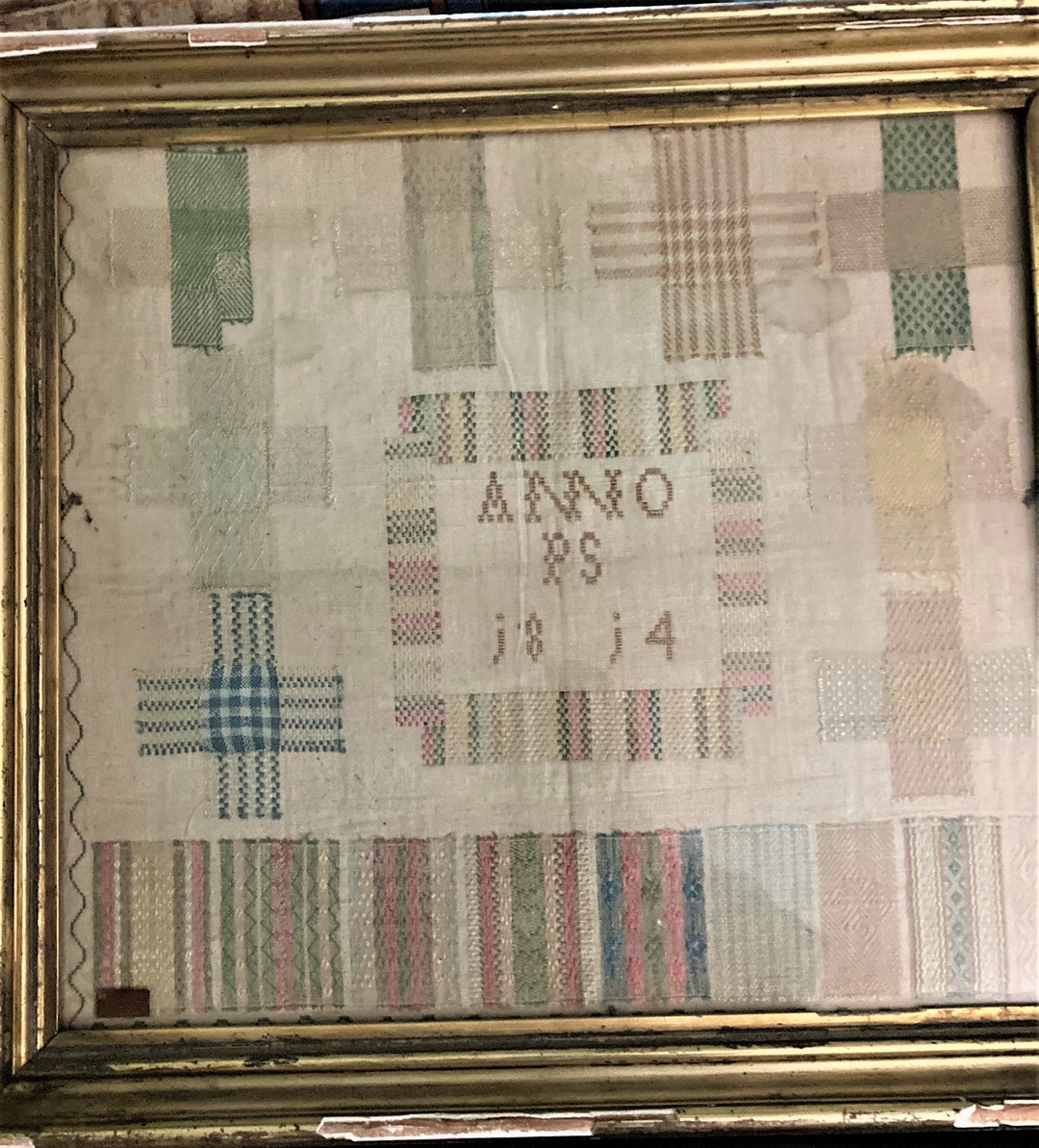 1814 ANTIQUE Dutch Silk on Linen DARNING Sampler Mending Needlework - Etsy