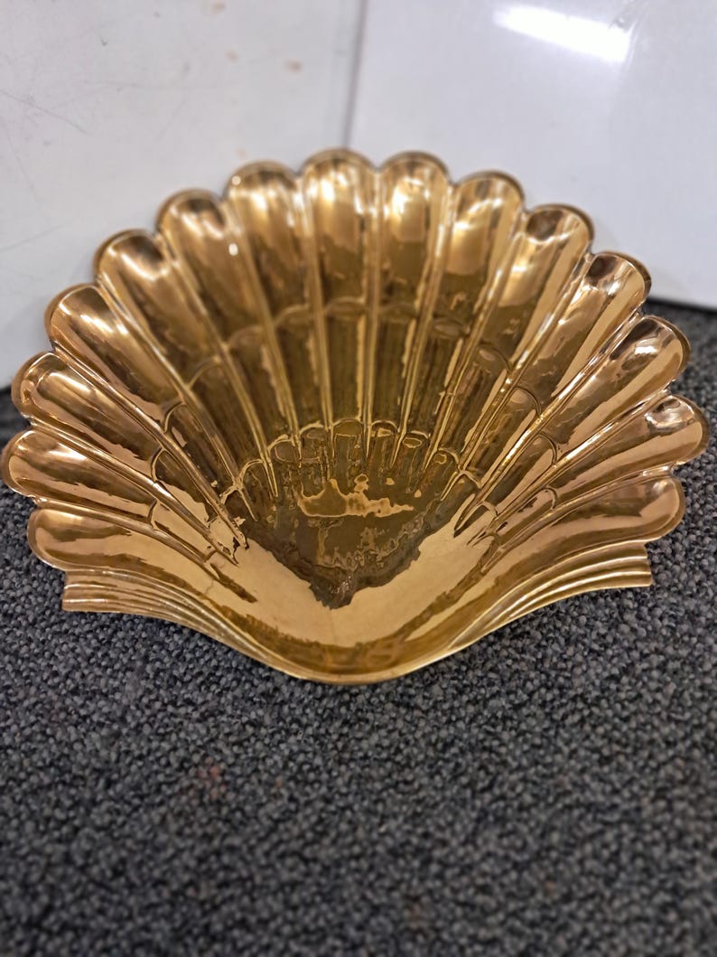 Scalop Shape Bronze Plate - Etsy