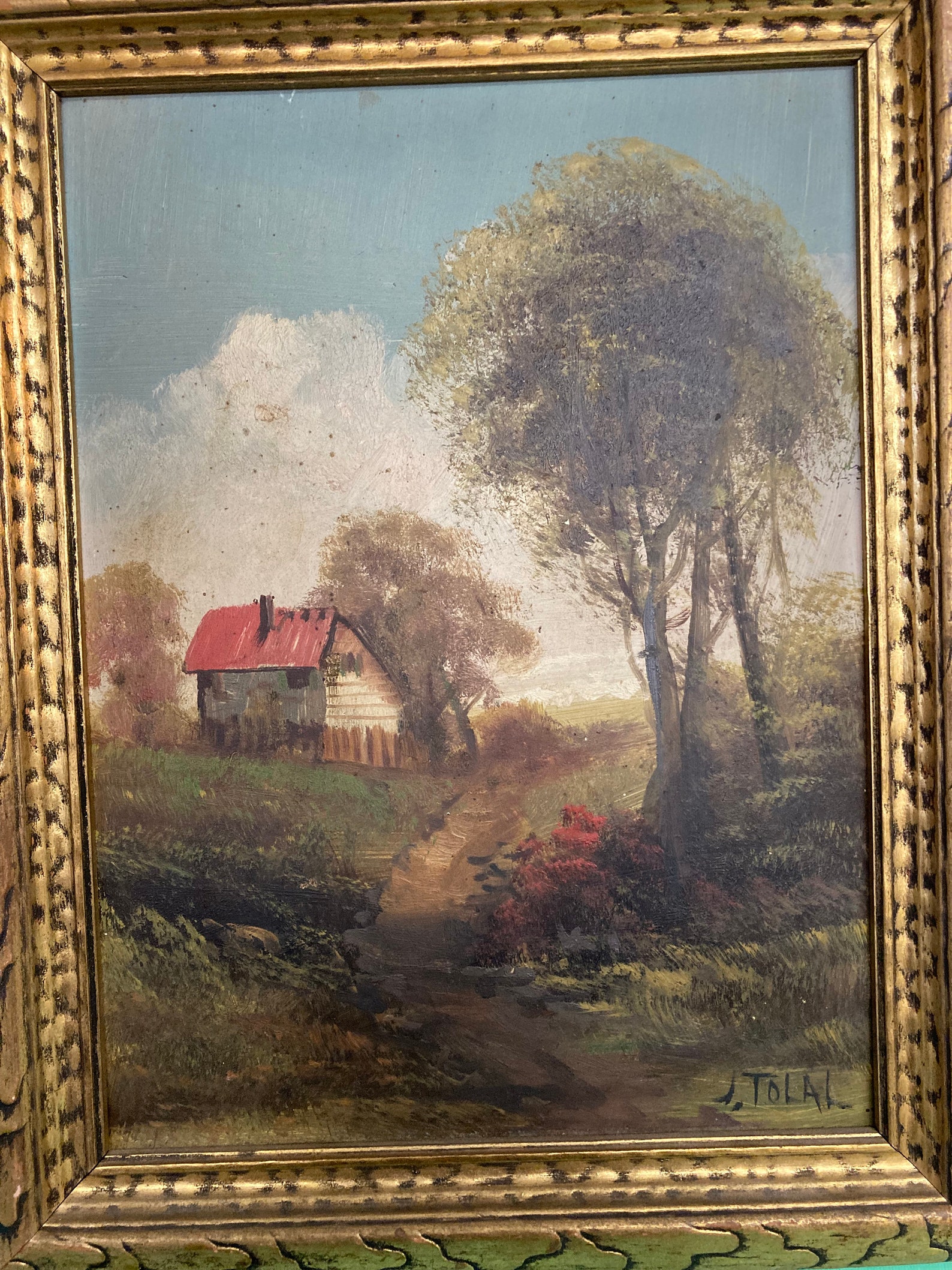 Pair of Vintage Landscape Oil Paintings j.tolal & J. Toyle - Etsy