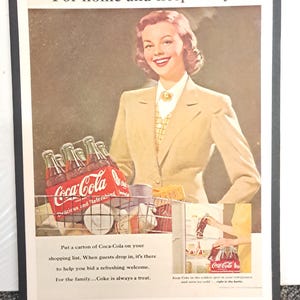 Five 1950's Original Cocal-cola Ads - Etsy