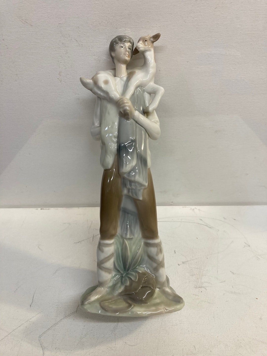 Lladro Shepherd Boy With Goat on Shoulder - Etsy