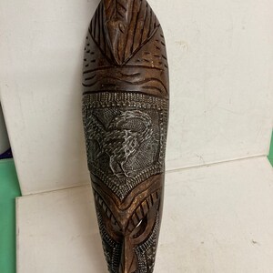 Vintage Handmade African Woodwork Mask With Hand Carved Metal - Etsy