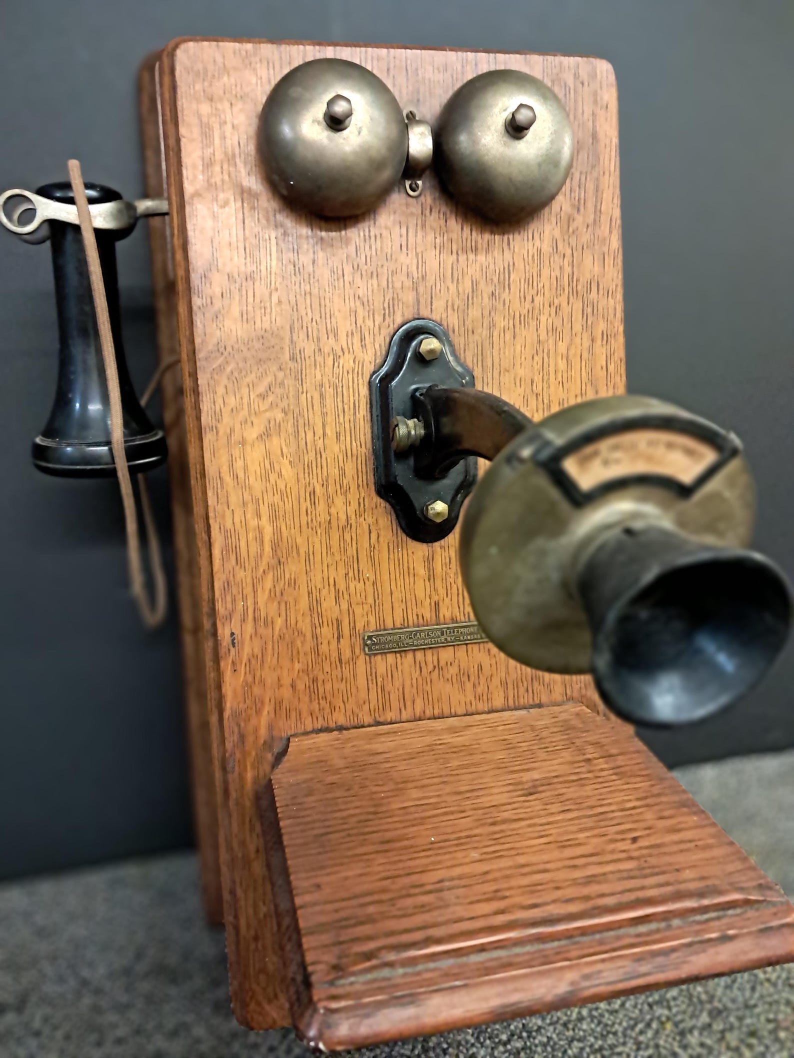 ANTIQUE STROMBERG-CARLSON Oak Wood Wall Hand Crank Telephone - Etsy