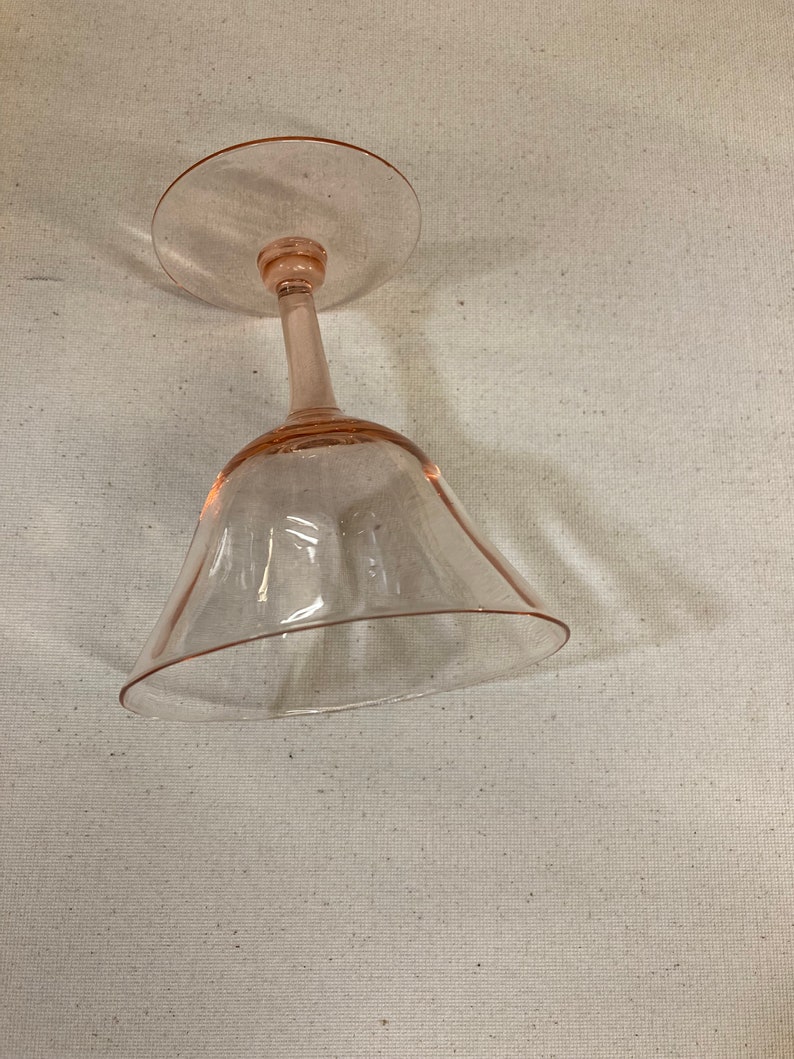 15 Vintage Cambridge Pink Decagon. 7 Champagne & 8 Wine Glasses - Etsy