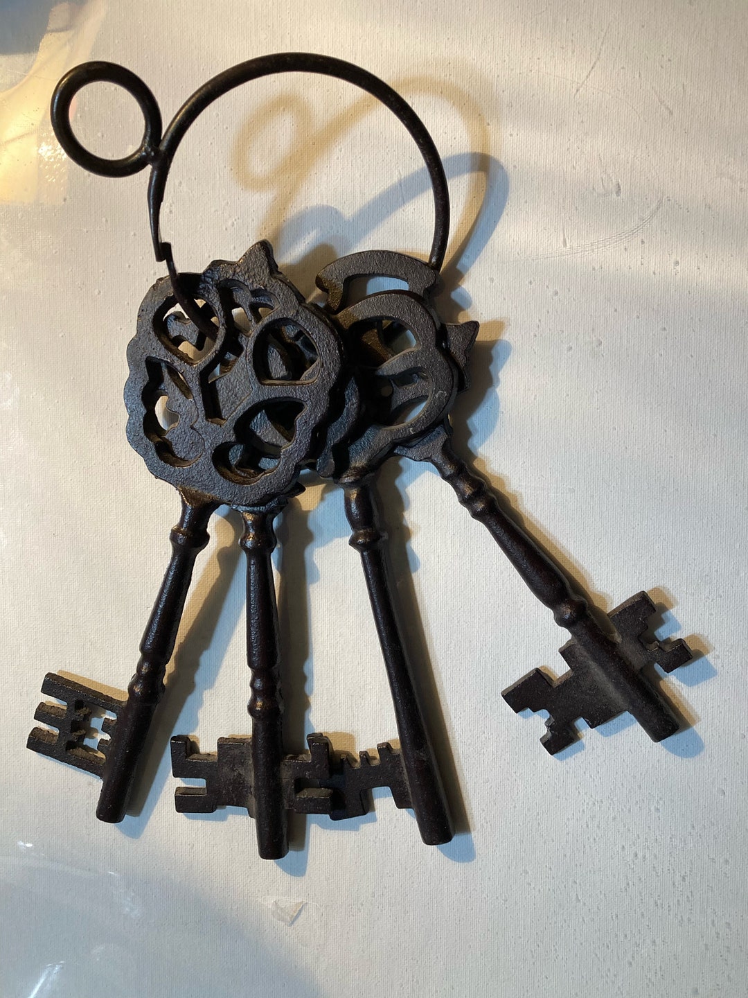 Four Large Metal Keys in A Loop to Hang - Etsy