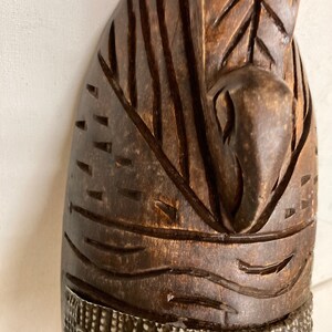 Vintage Handmade African Woodwork Mask With Hand Carved Metal - Etsy