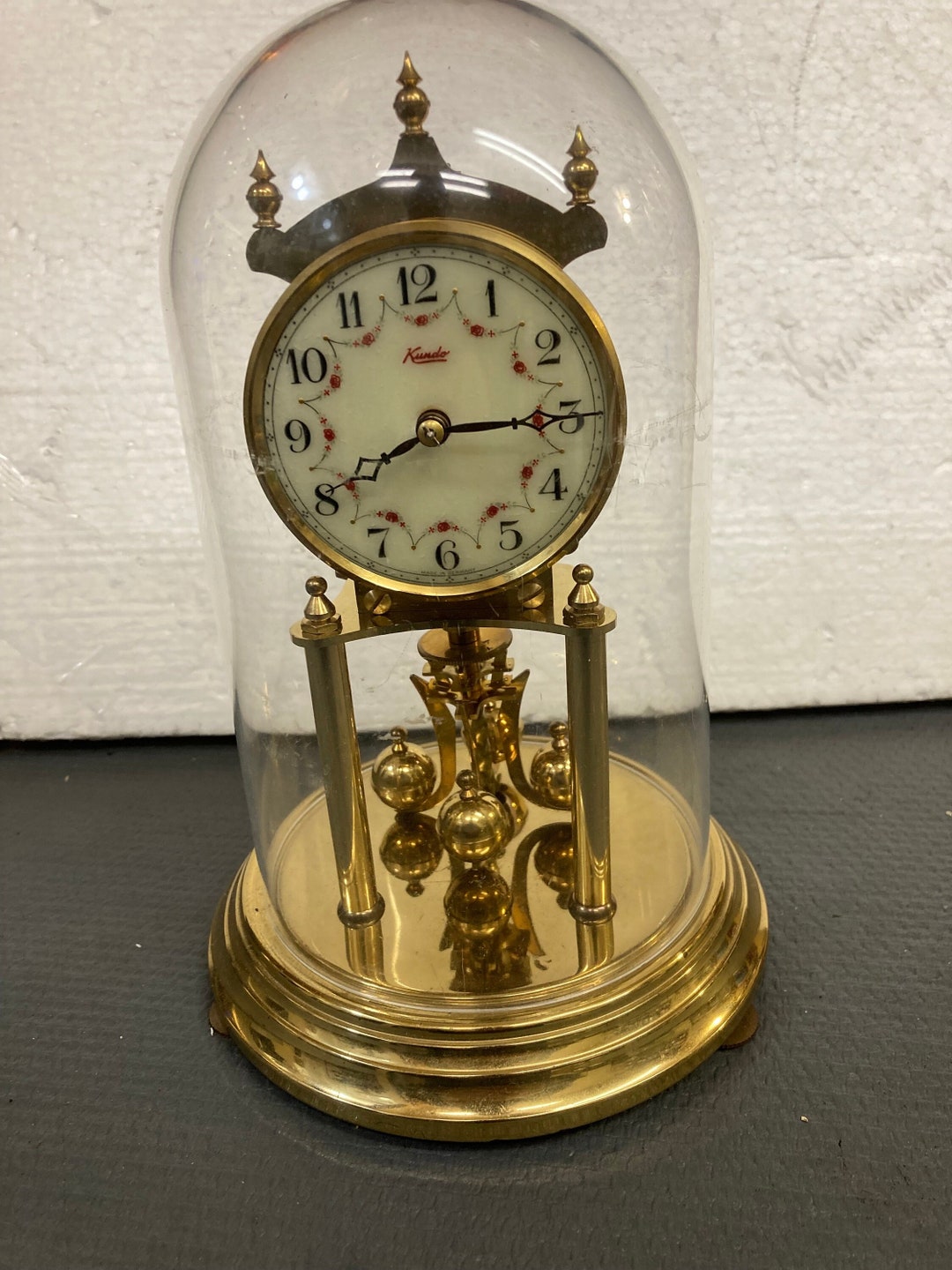Vintage Kundo Kieninger Obergfell Glass Dome Clock - Etsy
