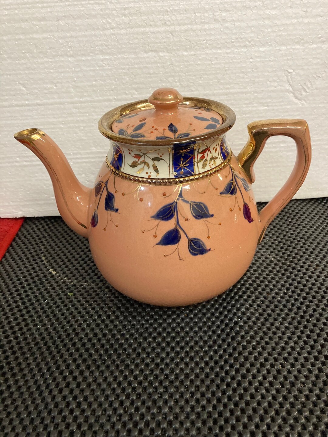 English Redware Teapot,pink Salmon Color - Etsy