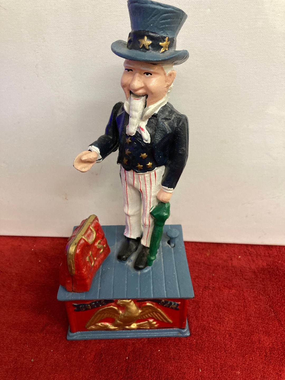 Uncle Sam Cast Iron Mechanical Bank - Etsy