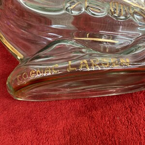Cognac Larsen INVINCIBLE Glass Sailing Ship Shaped Bottle Decanter With Stopper - Etsy