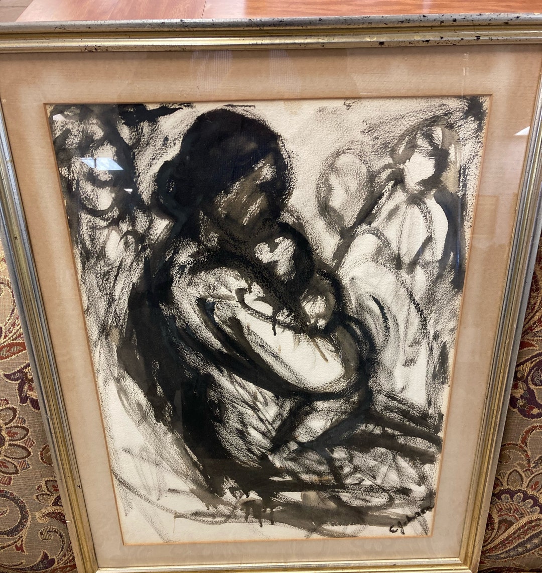 Ink & Galligraphy Brush / Lithography Signed by Artist - Etsy