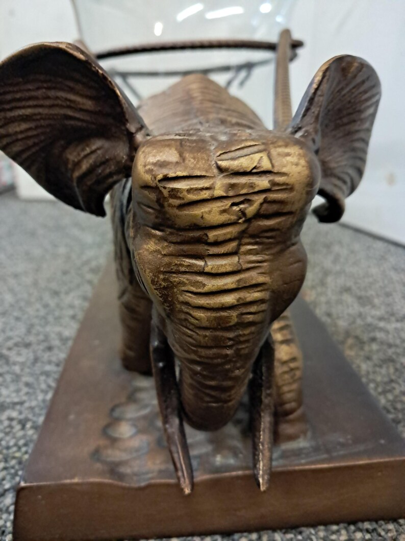 A Bronze Finish Elephant Centerpiece/sculpture - Etsy