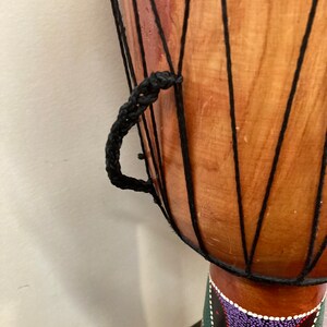 Djembe Drum, AKLOT African Drum Hand-carved Mahogany Goatskin Drumhead ...