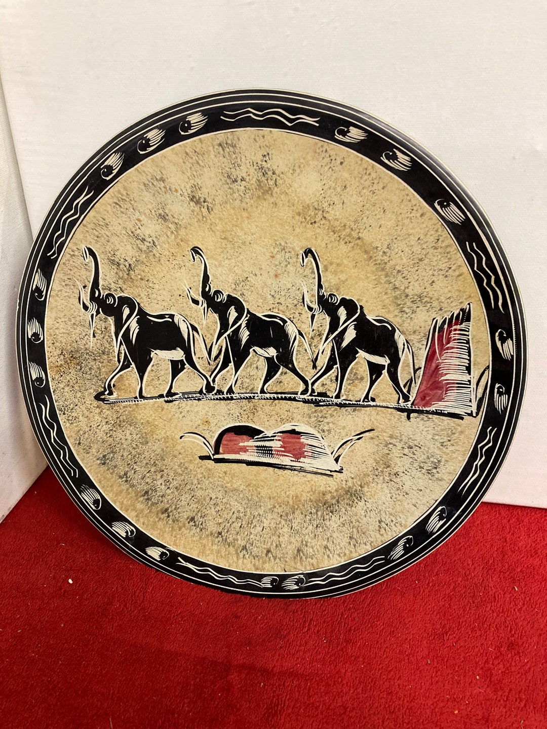 Soapstone Elephants African Wild Animals Stone Pinch 10 Plate - Etsy