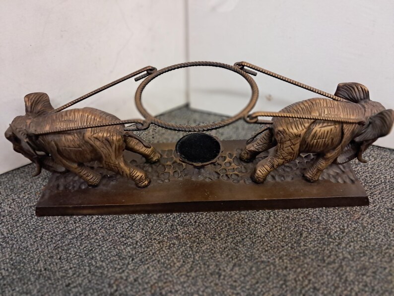 A Bronze Finish Elephant Centerpiece/sculpture - Etsy
