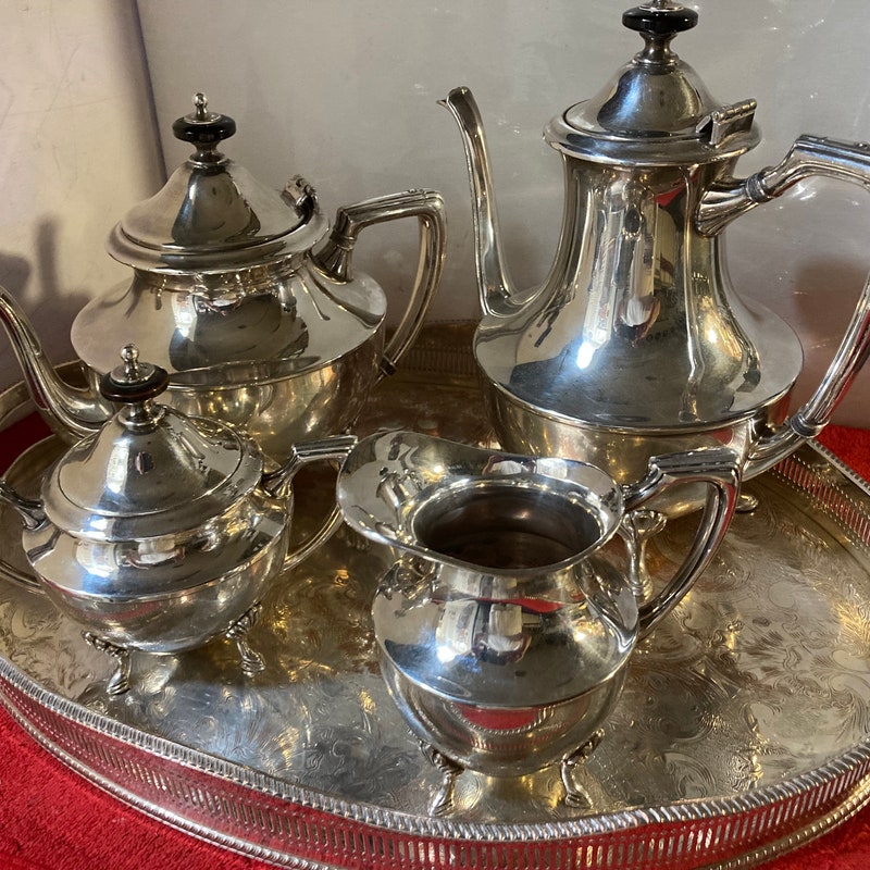 Silver Plate Tea Set - Etsy