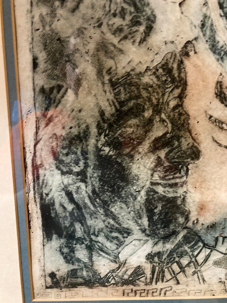 Expressionism and Surrealism Etching Modern Art Painting - Etsy