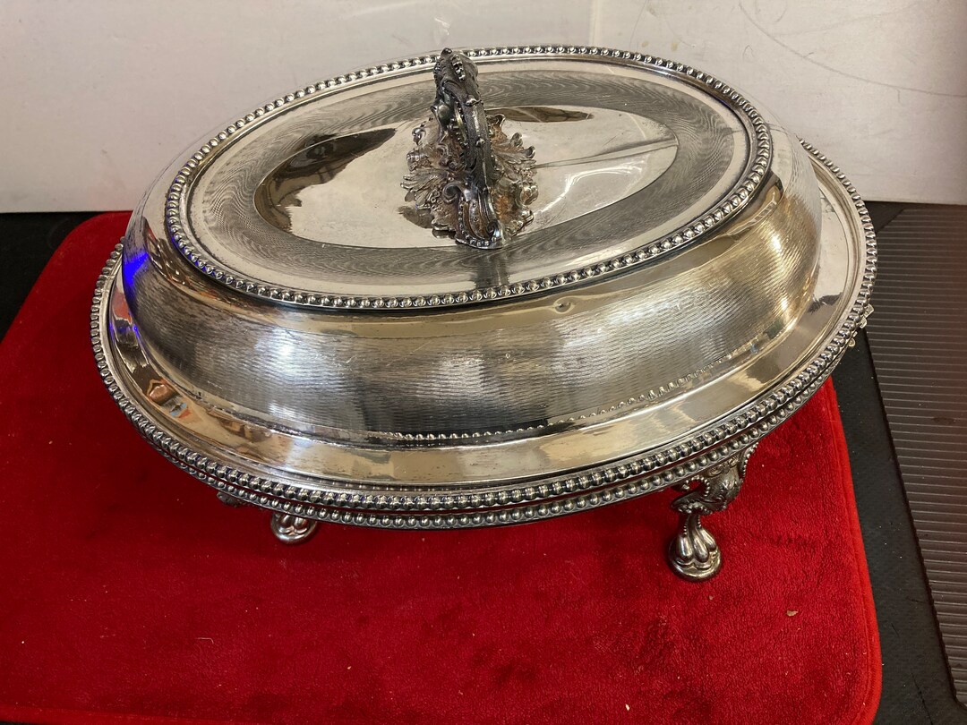 Antique Reed & Barton Silver Plated Covered Warm Food Server or Chafing ...