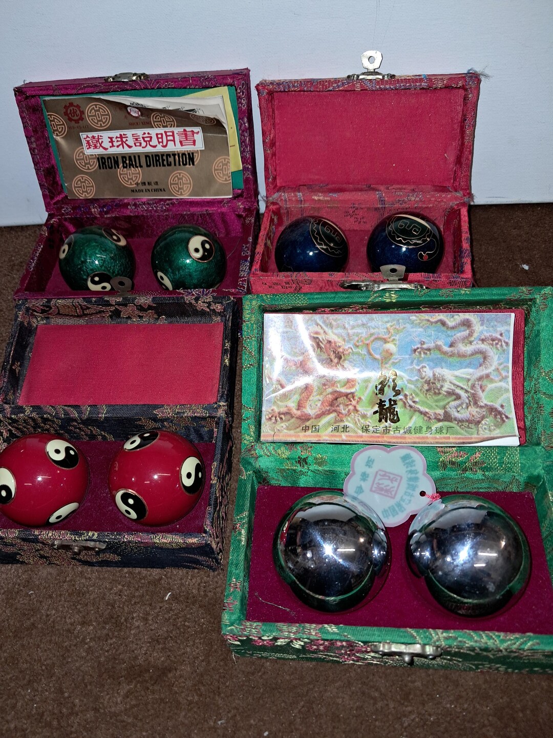 Vintage Chinese Metal Baoding Balls / Chime or Stress Balls - Etsy
