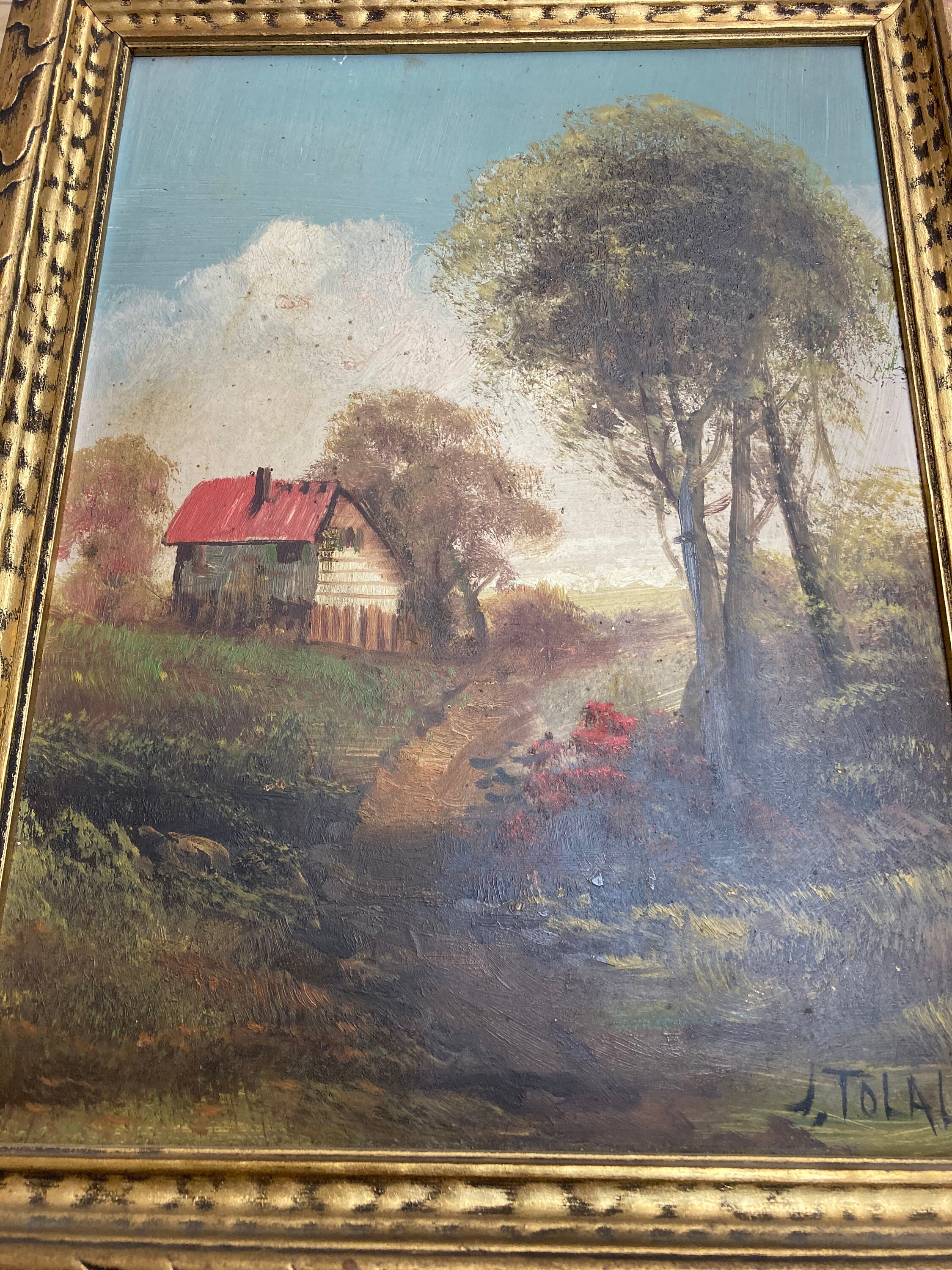 Pair of Vintage Landscape Oil Paintings j.tolal & J. Toyle - Etsy