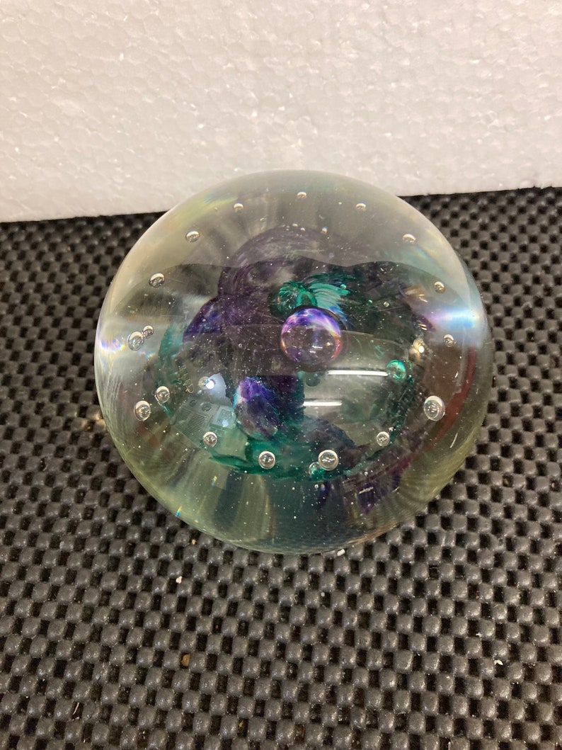 Heavy Multicolor Wind Tunnel and Bubble Glass Paperweight - Etsy