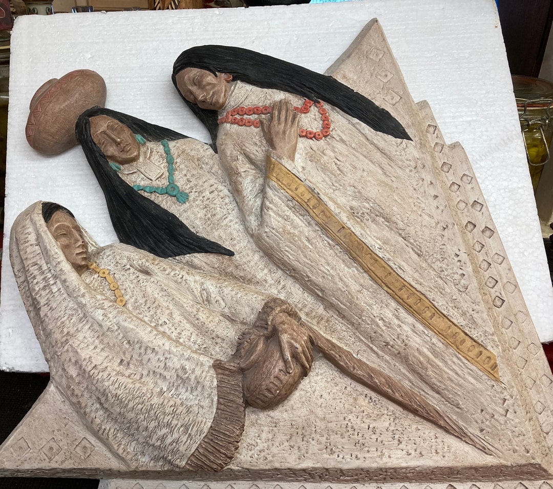 Vintage Austin Prod Acoma SPIRITS, 3 Indian Women Southwest Triangle ...