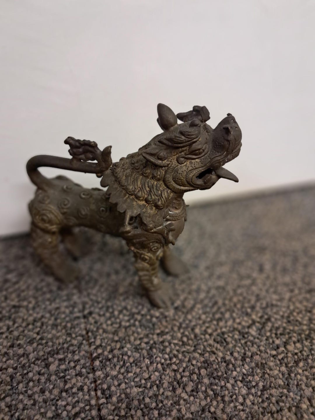 Antique Bronze Tibetan Temple Guardian Foo Dog - Etsy