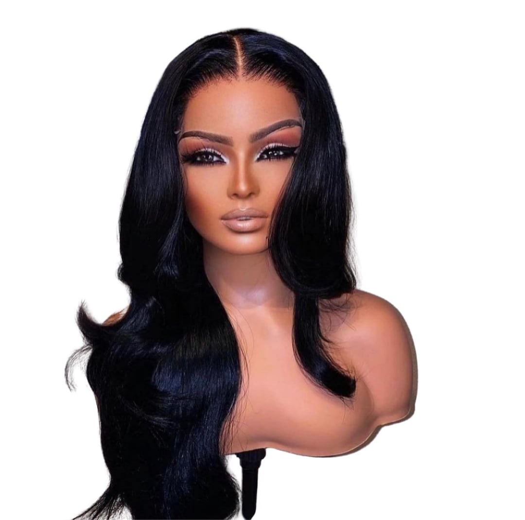 NEW!!! Long Black Straight Raw Hair, HD Lace Frontal Raw Indian Wig ...