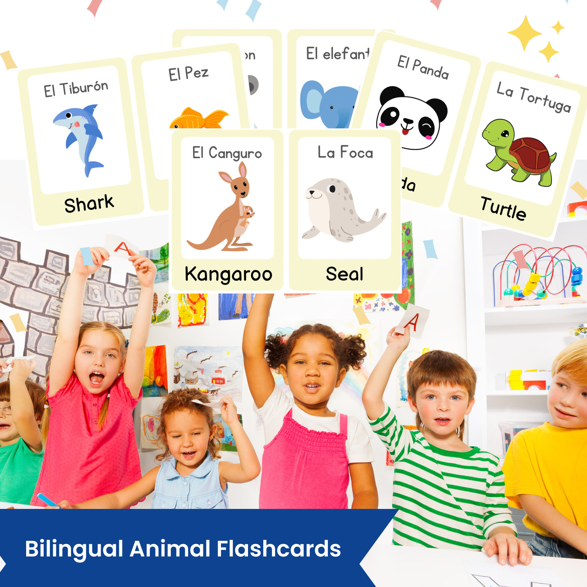 Bilingual Animal Flashcards in Spanish and English - 40 Printable ...