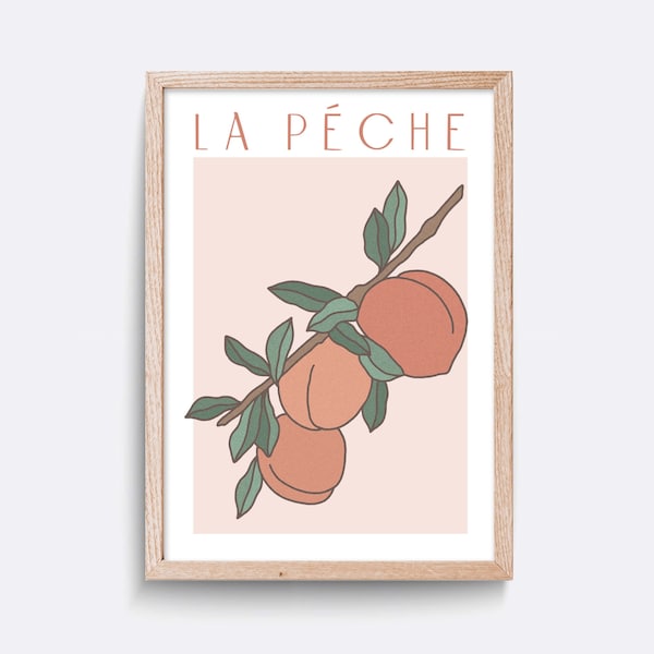 Peach Poster - Etsy UK