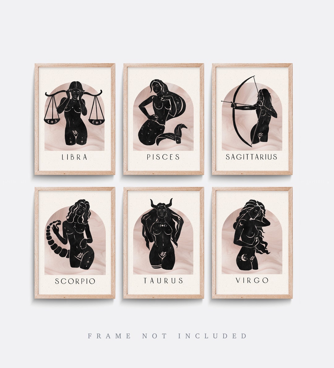 Star Sign Print, Zodiac, Star Sign Art, Astrology, Living Room Wall Art ...