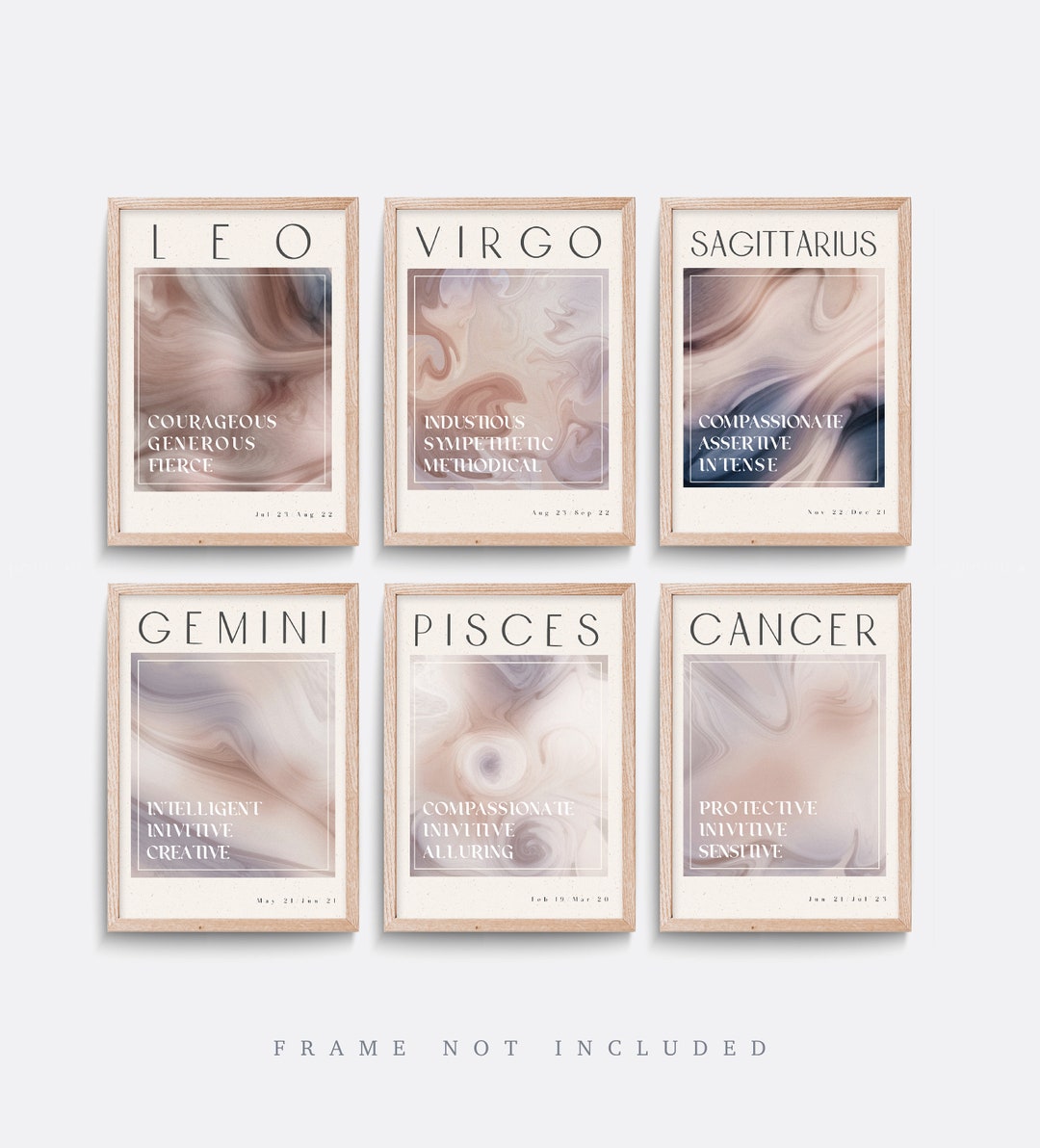 Star Sign Print, Zodiac, Star Sign Art, Astrology, Living Room Wall Art ...