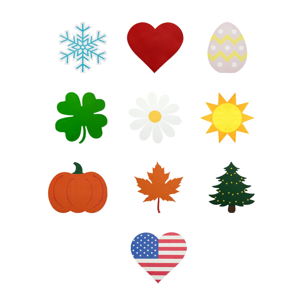 10 Interchangeable Magnetic Designs Pack for Seasons and Holidays to Be ...