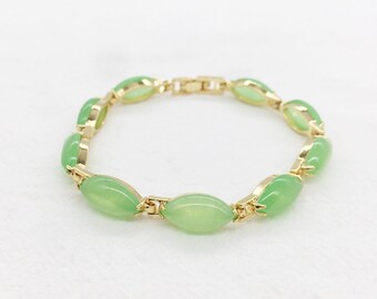 Jade Link Bracelet - Etsy
