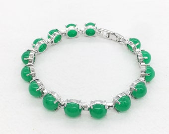 Jade Link Bracelet - Etsy