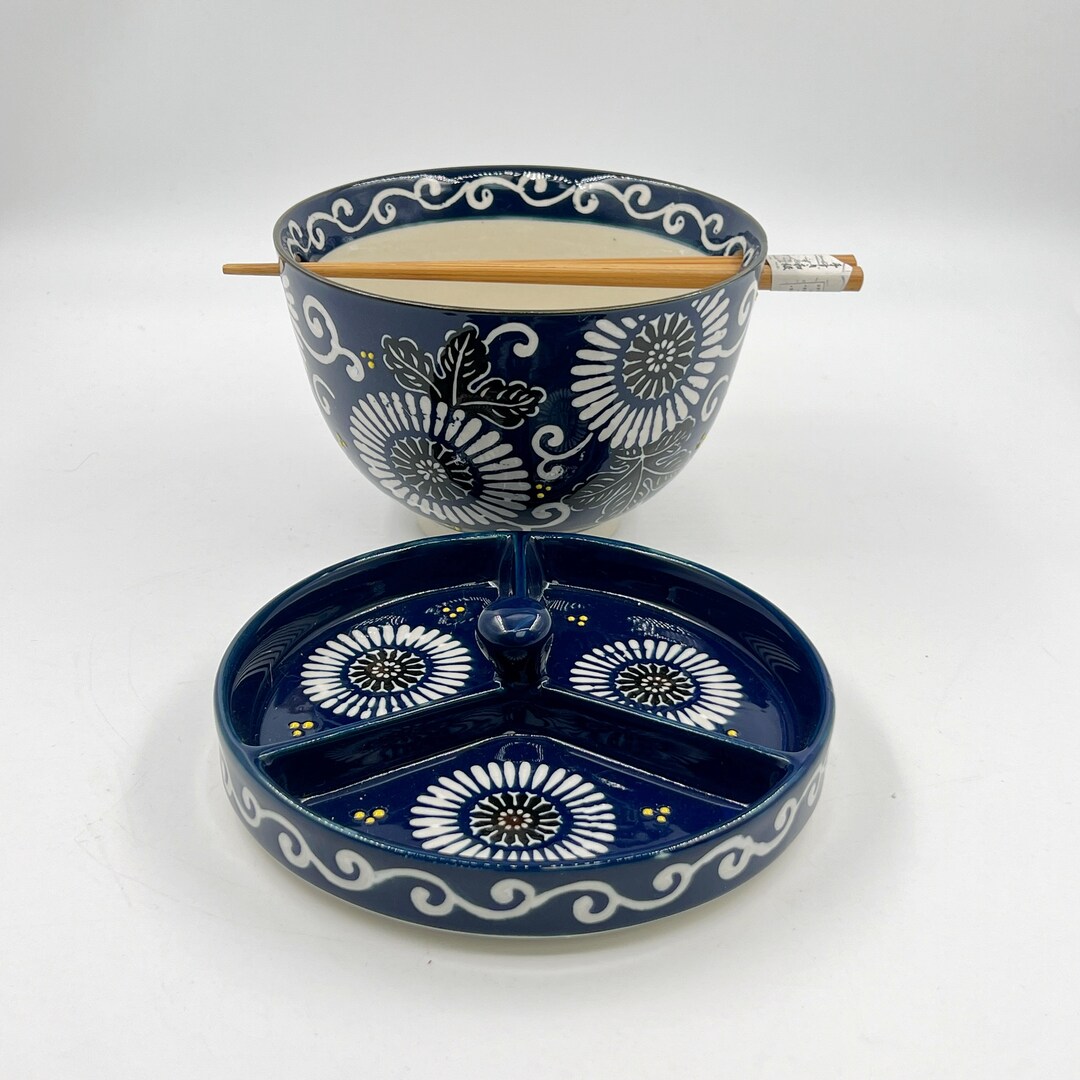 6 Inches Diameter Japanese Floral Pattern Quality Japanese Ramen Udon ...