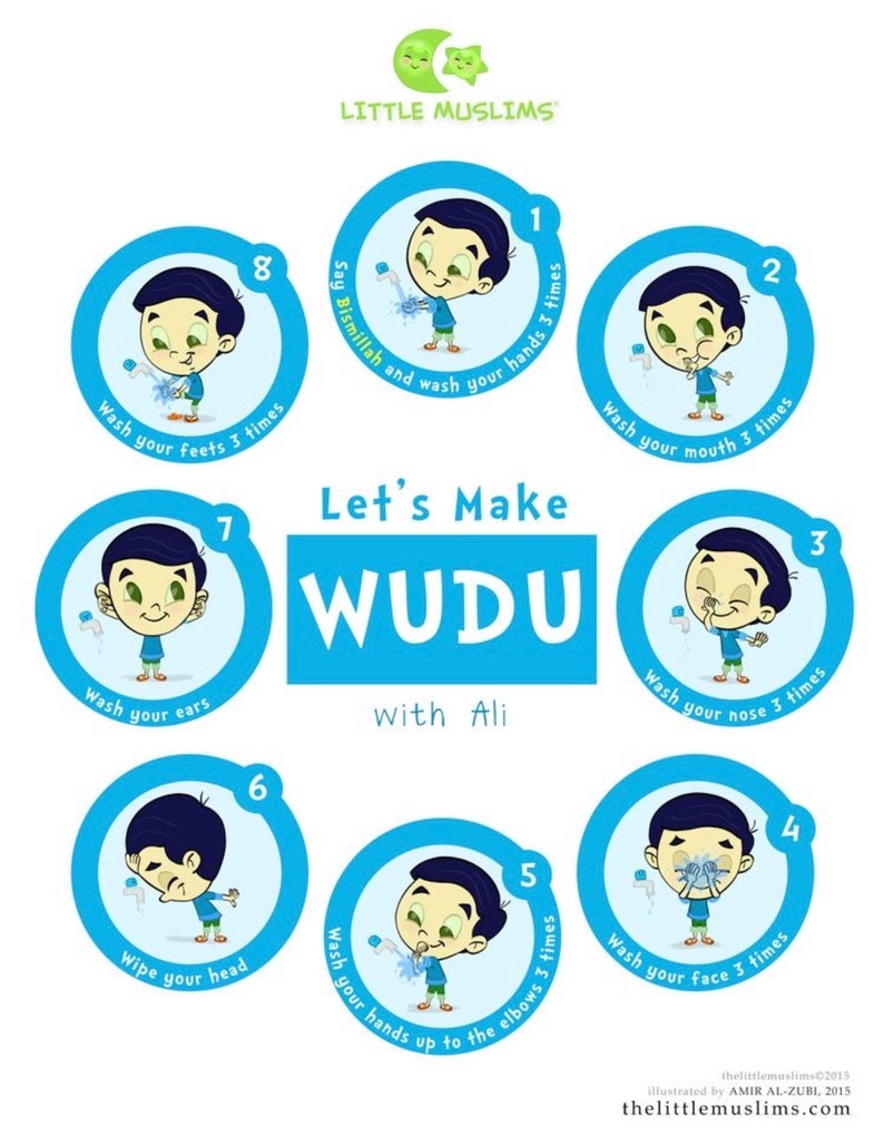 Let's Make Wudu With... Poster. Digital Printable Islamic Educational ...