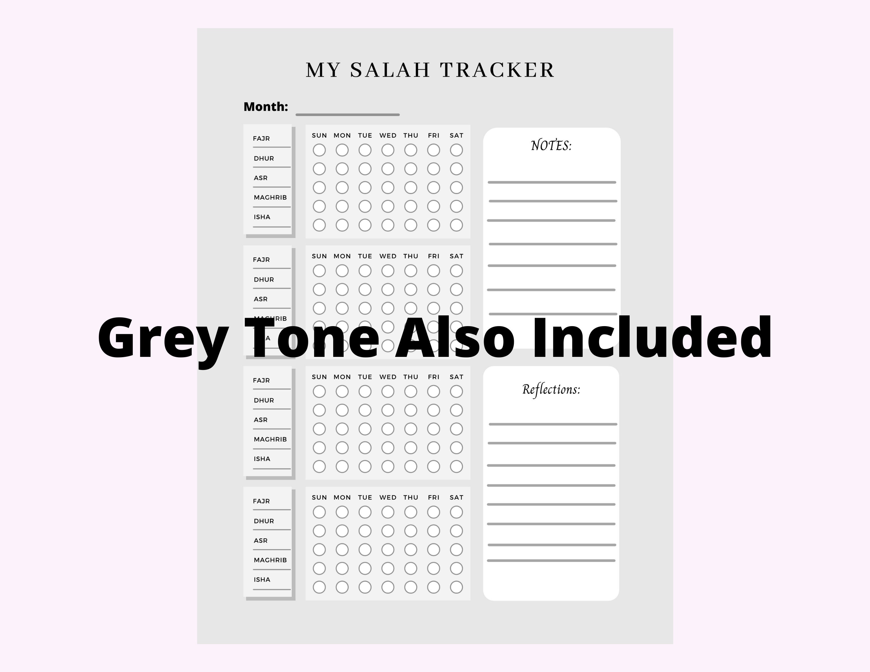 The Ultimate Salah Tracker, Digital Islamic Art, Islamic Prayer Tracker ...