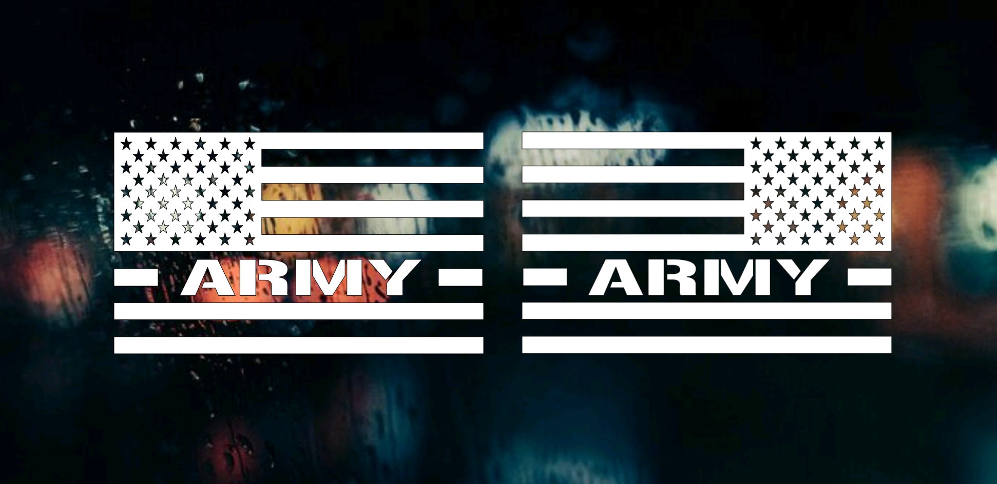 American Flag Army Decal Set-premium Vinyl-cars/trucks - Etsy