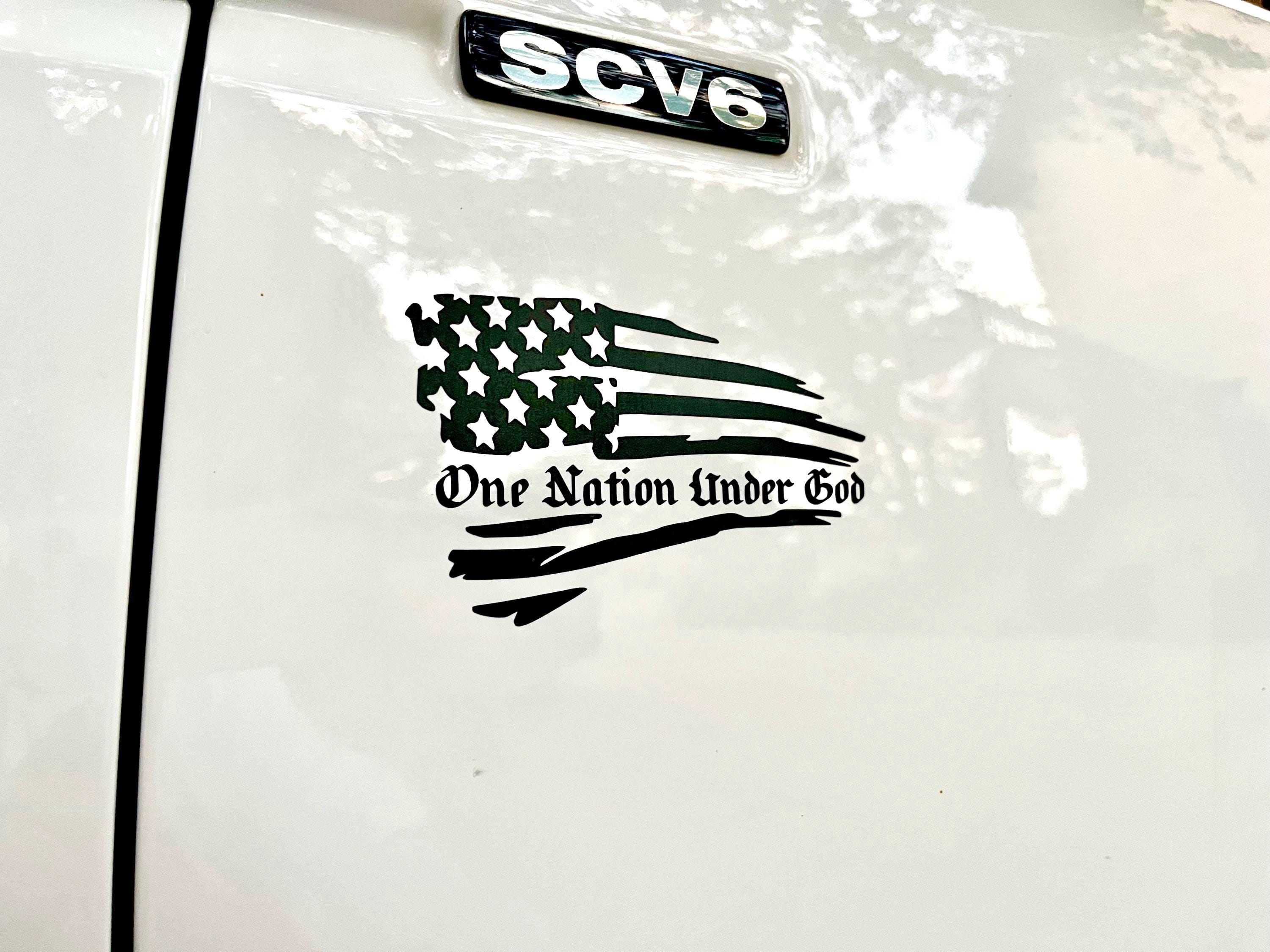 American Flag One Nation Under God Decals - Pair of Decals - Premium ...