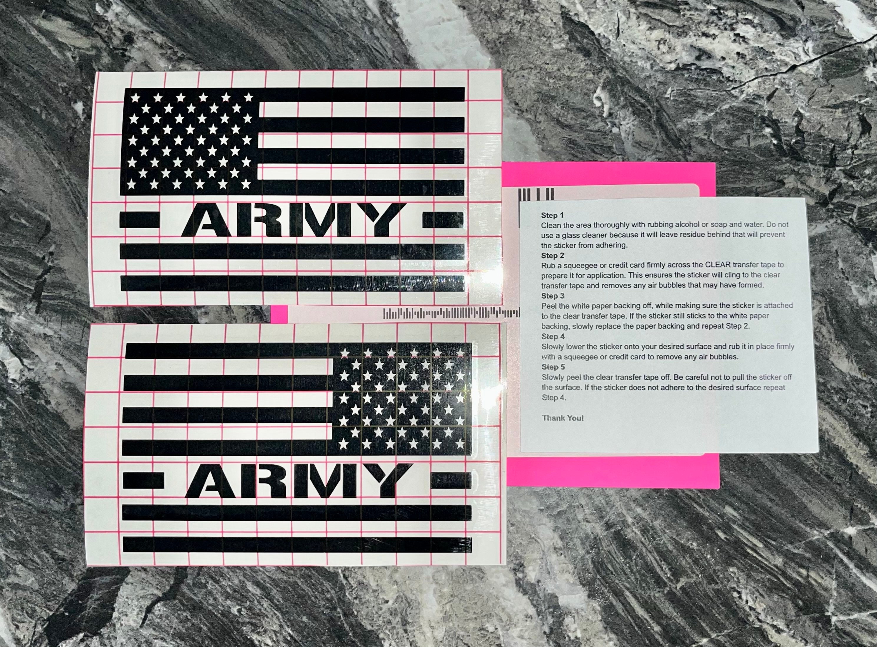 American Flag Army Decal Set-premium Vinyl-cars/trucks - Etsy