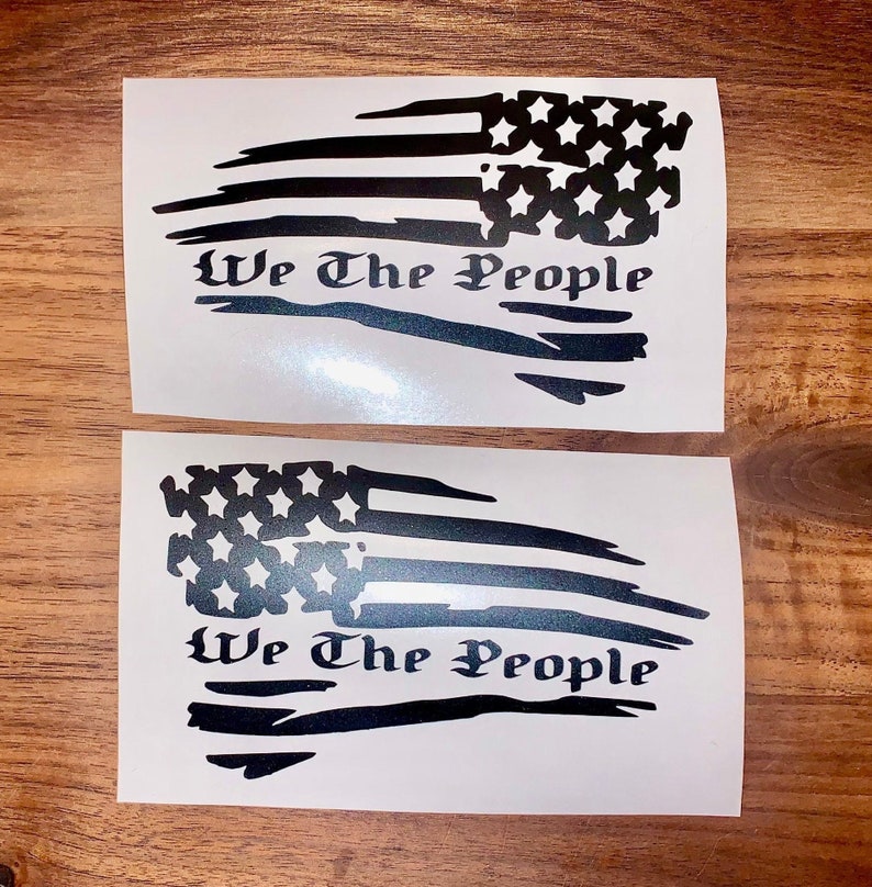 American Flag We the People Decals - Pair of Decals - Premium Vinyl ...